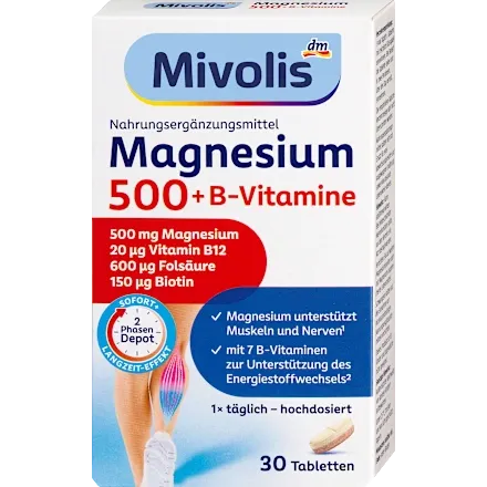 Magnesium 500 + B Vitamins 2-Phase Depot, Tablets 30 pcs., 45 g by ...